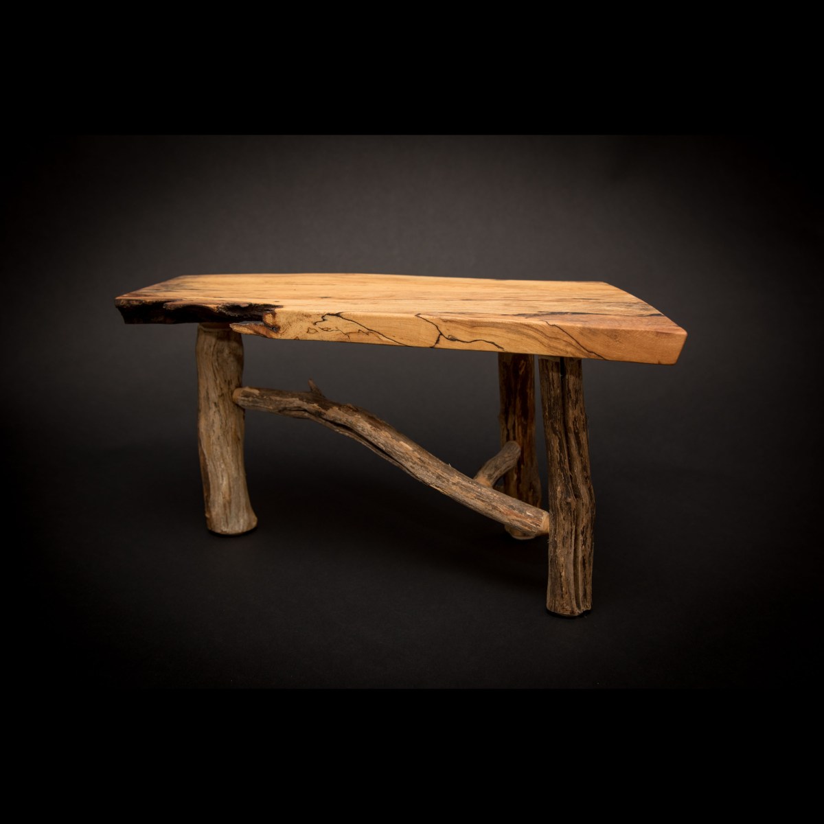 Small Rustic Bench – Bespoke Wood Studio